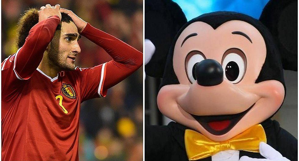 Marouane Fellaini se convirtió en Mickey Mouse gracias a su abundante ...