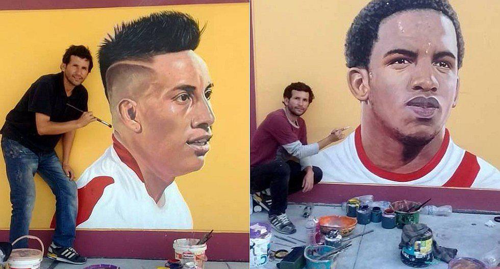 Pintor 'decoró' una cancha de fulbito con los rostros de seleccionados ...